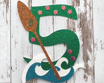 Moana Number Cake Topper - Etsy