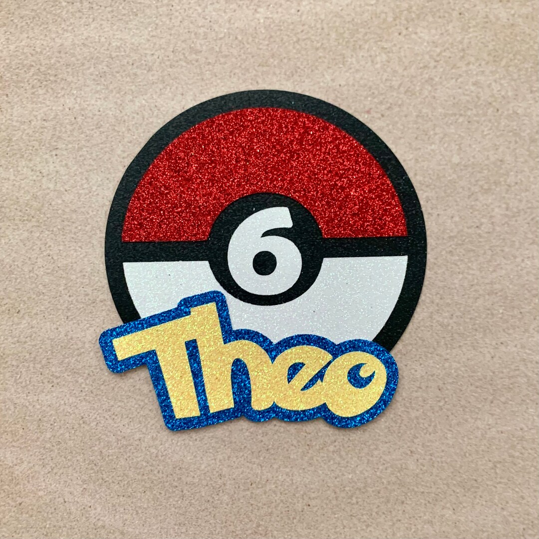 PERSONALIZED Pokemon Pokeball Inspired Name and Number Die Cut/party ...