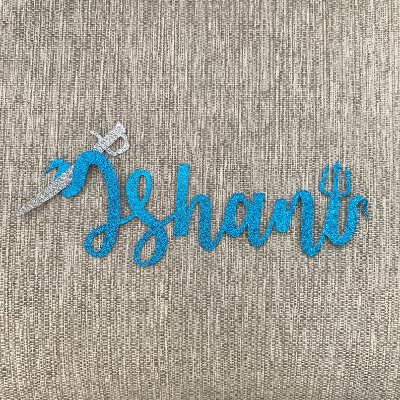 PERSONALIZED Descendants Uma-inspired Name With Silver Sword - Cake ...