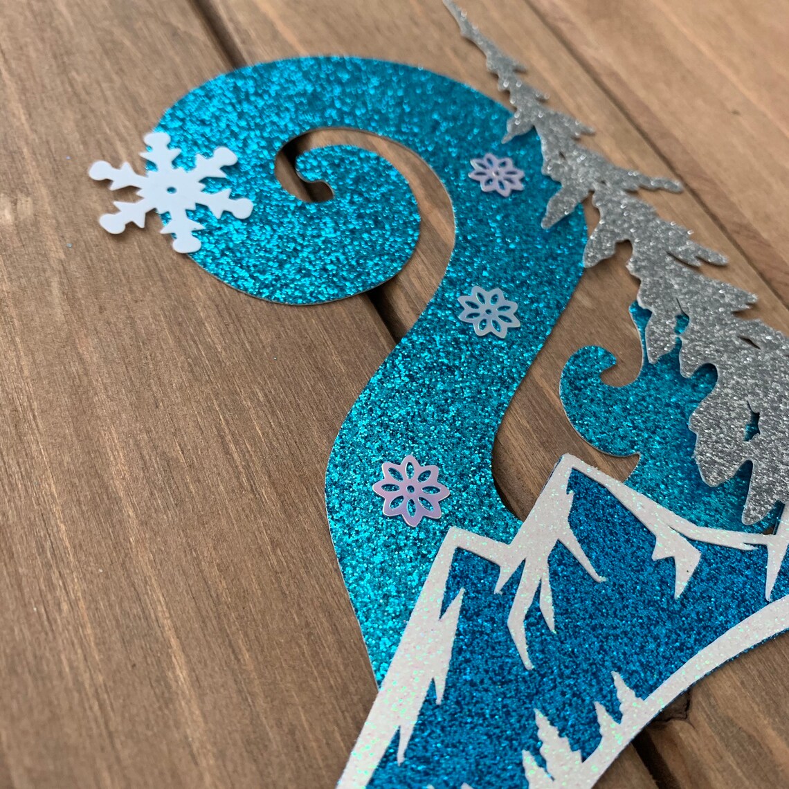Frozen Inspired Number 2 Glitter Die Cut/party Decoration/ - Etsy