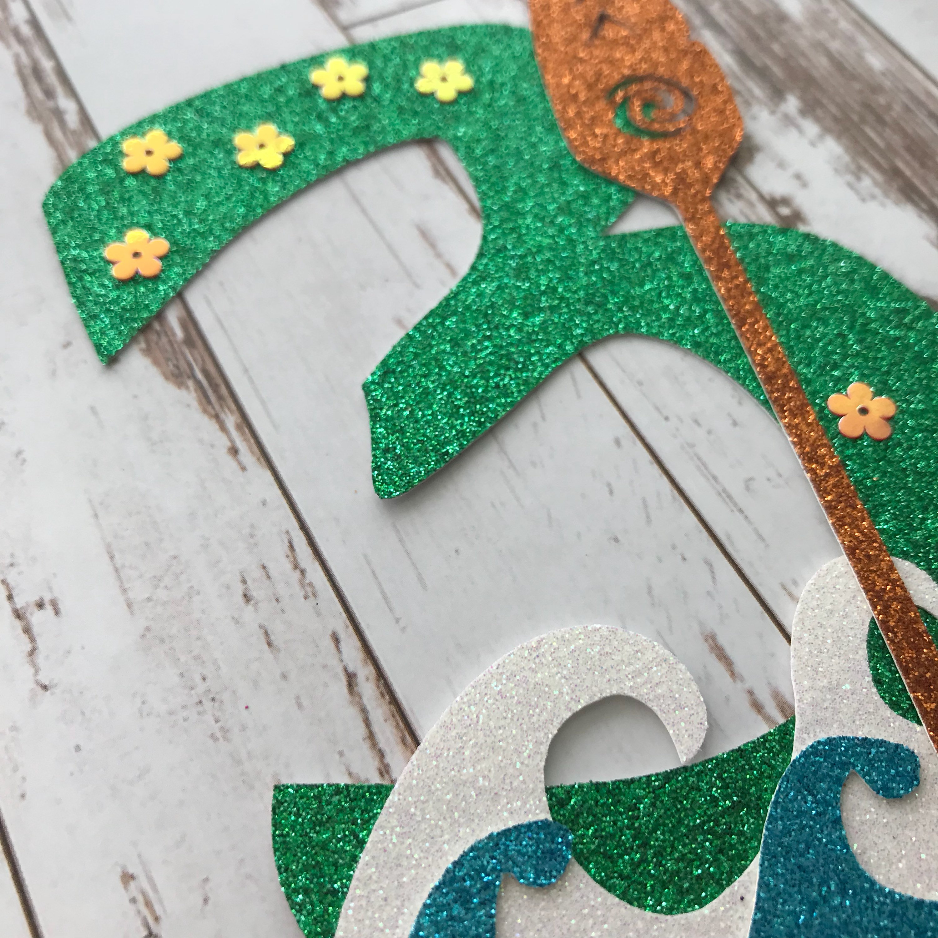 Moana Goddess Te Fiti inspired Number 3 Glitter Die | Etsy