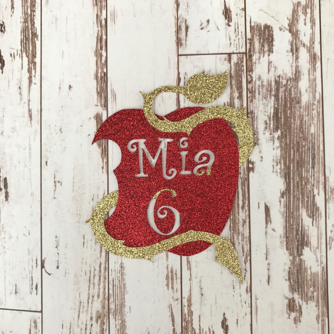 PERSONALIZED Descendants Movie - Apple Symbol With Customized Name and ...