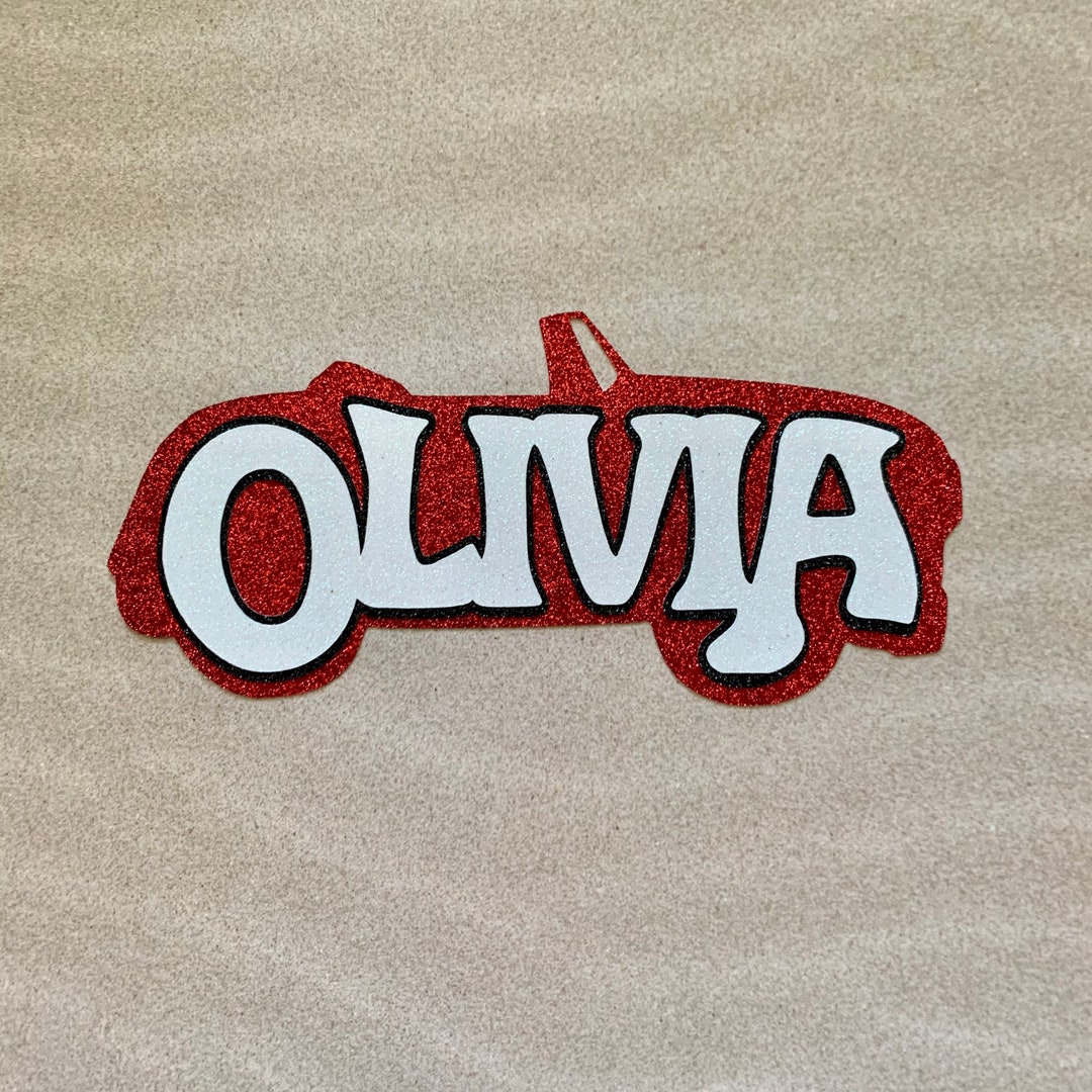 PERSONALIZED Grease Musical Inspired Name Glitter Die Cut/party Decor ...