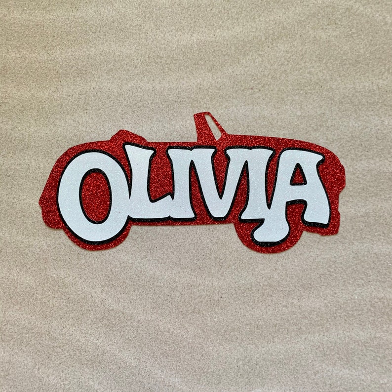 PERSONALIZED Grease Musical Inspired Name Glitter Die Cut/party Decor ...