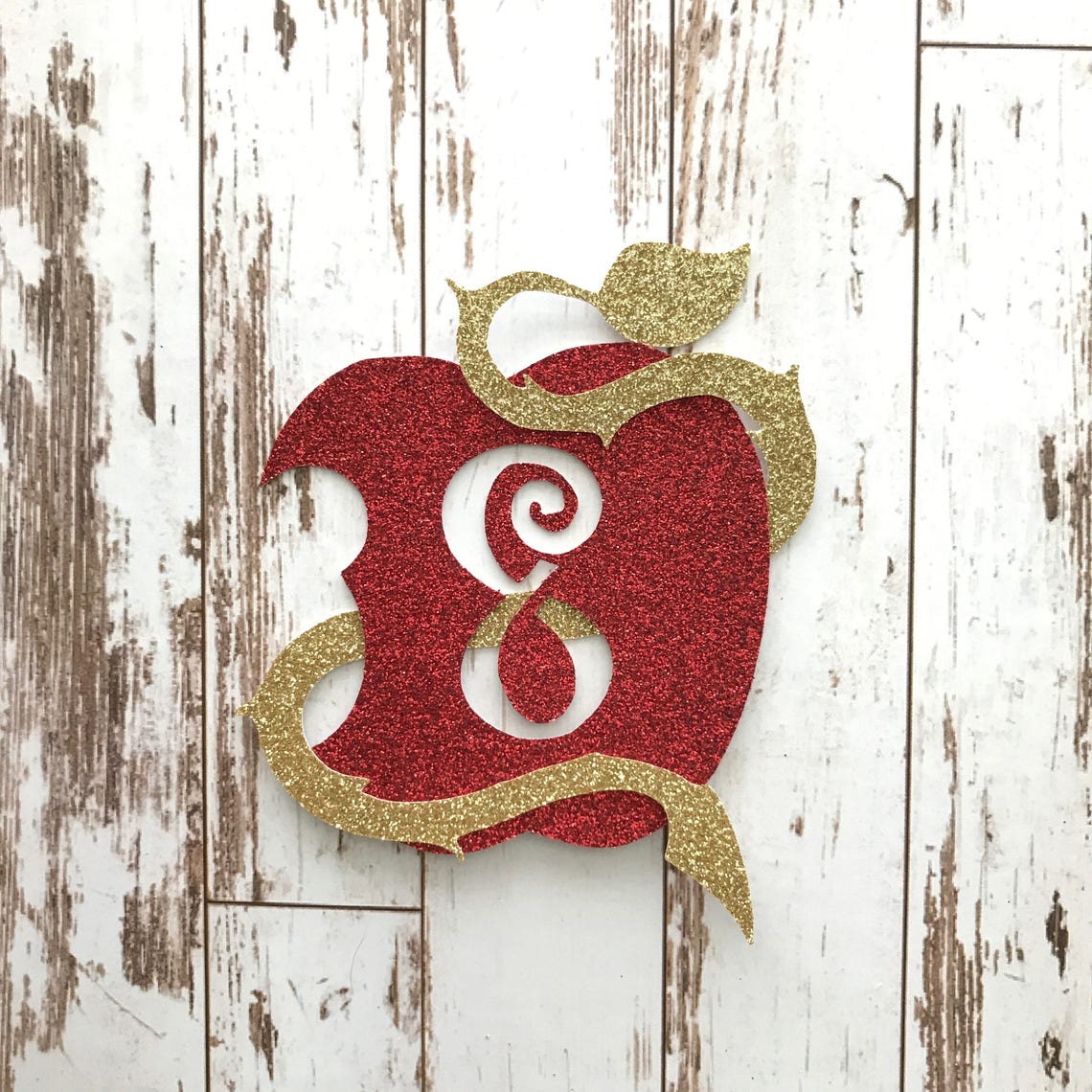 Descendants Inspired - Apple Symbol Glitter Die Cut/birthday Party ...
