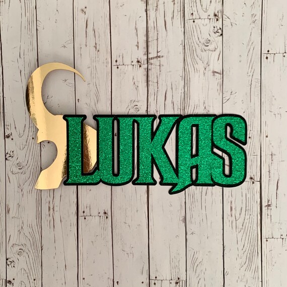 PERSONALIZED Loki Inspired Name Glitter and Foil Die Cut/party - Etsy