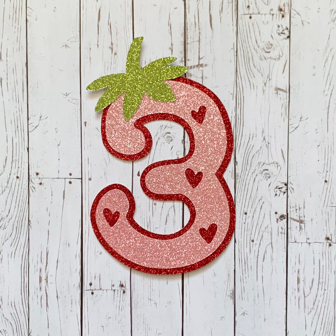 Strawberry Shortcake Inspired Number Die Cut/party - Etsy