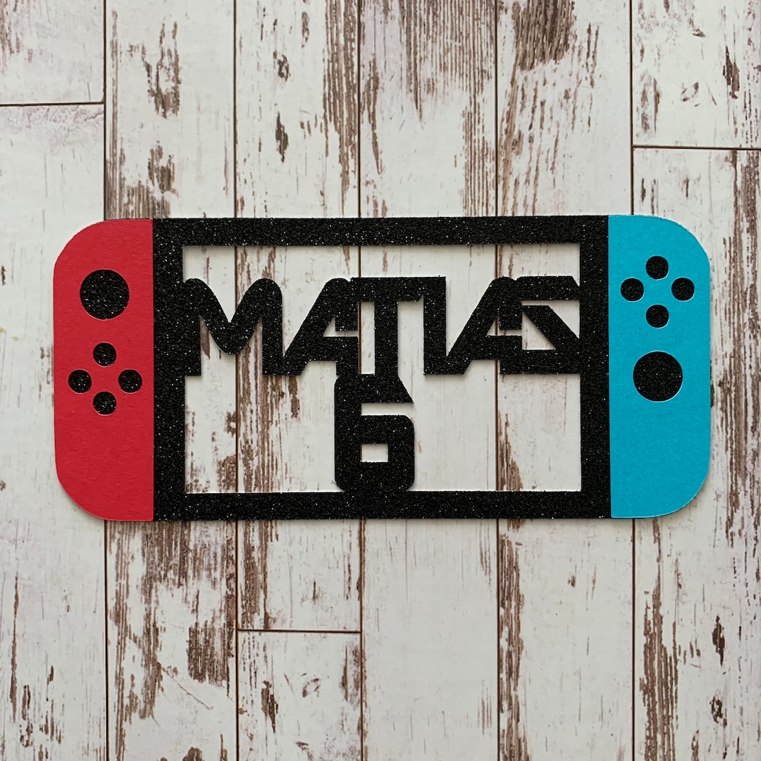 PERSONALIZED Nintendo Switch Gamer Inspired Name and Number Die Cut ...