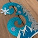 Frozen Inspired Number 3 Glitter Die Cut/party Decoration/ - Etsy