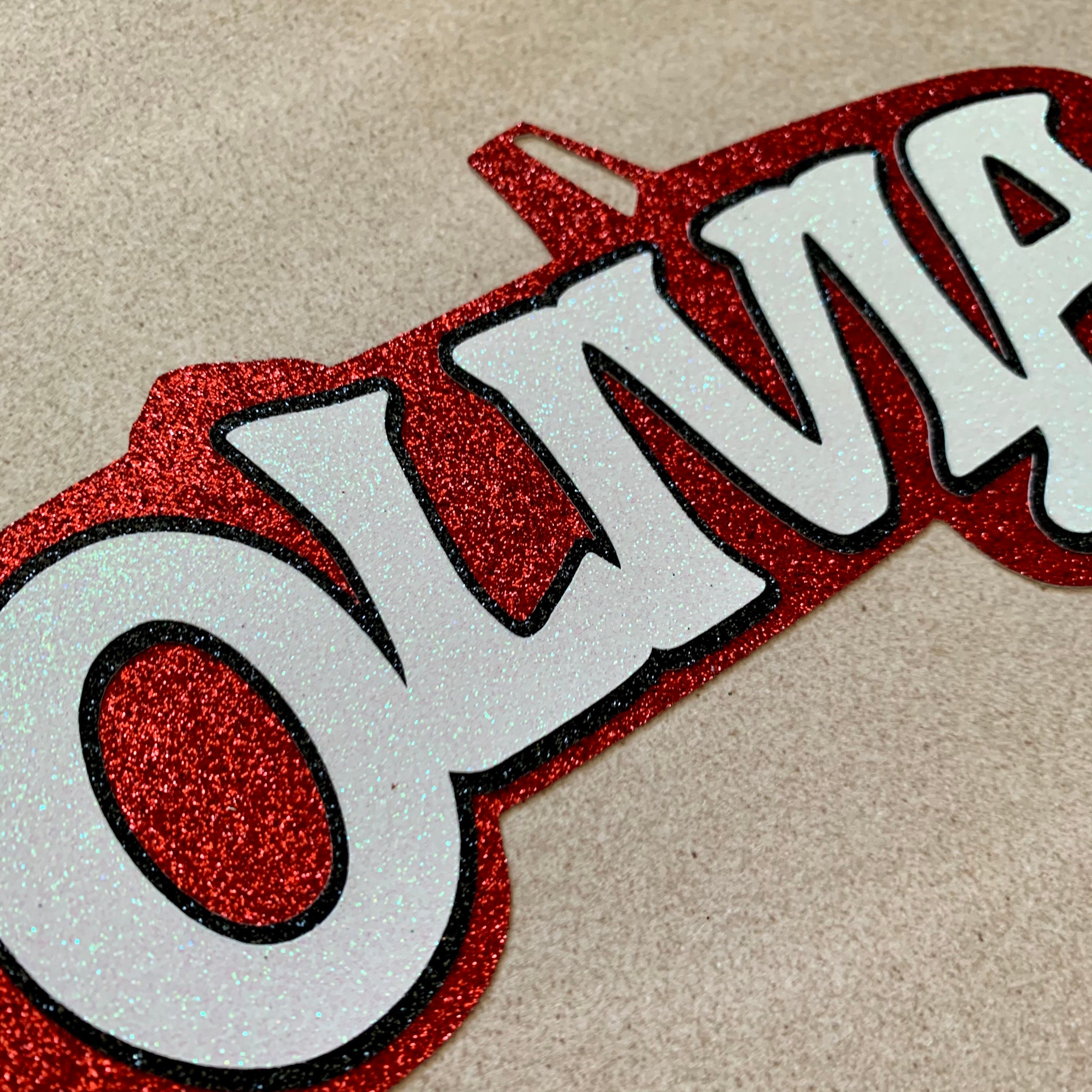 PERSONALIZED Grease Musical Inspired Name Glitter Die Cut/party Decor ...