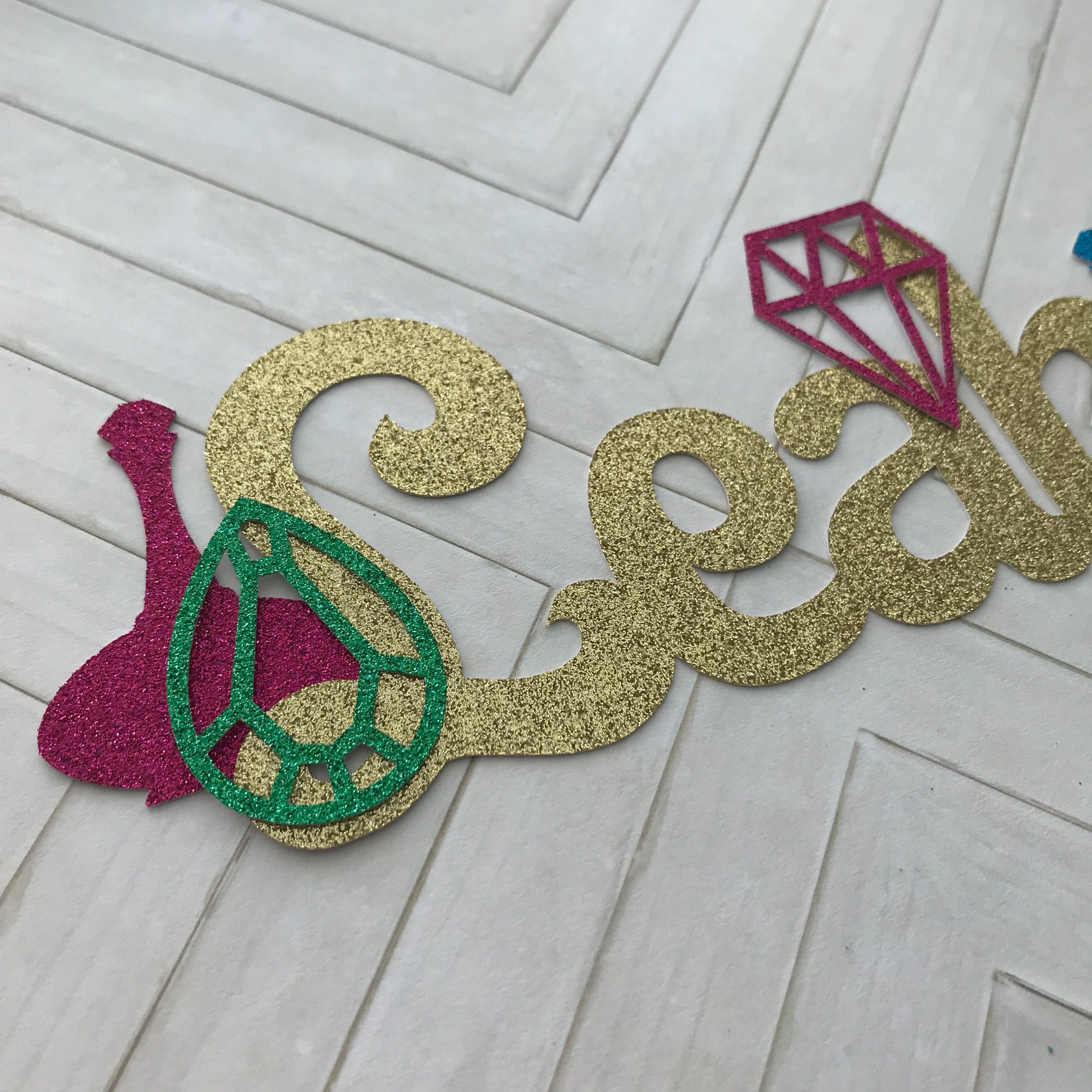 PERSONALIZED Shimmer and Shine Name With Jewels and Genie - Etsy
