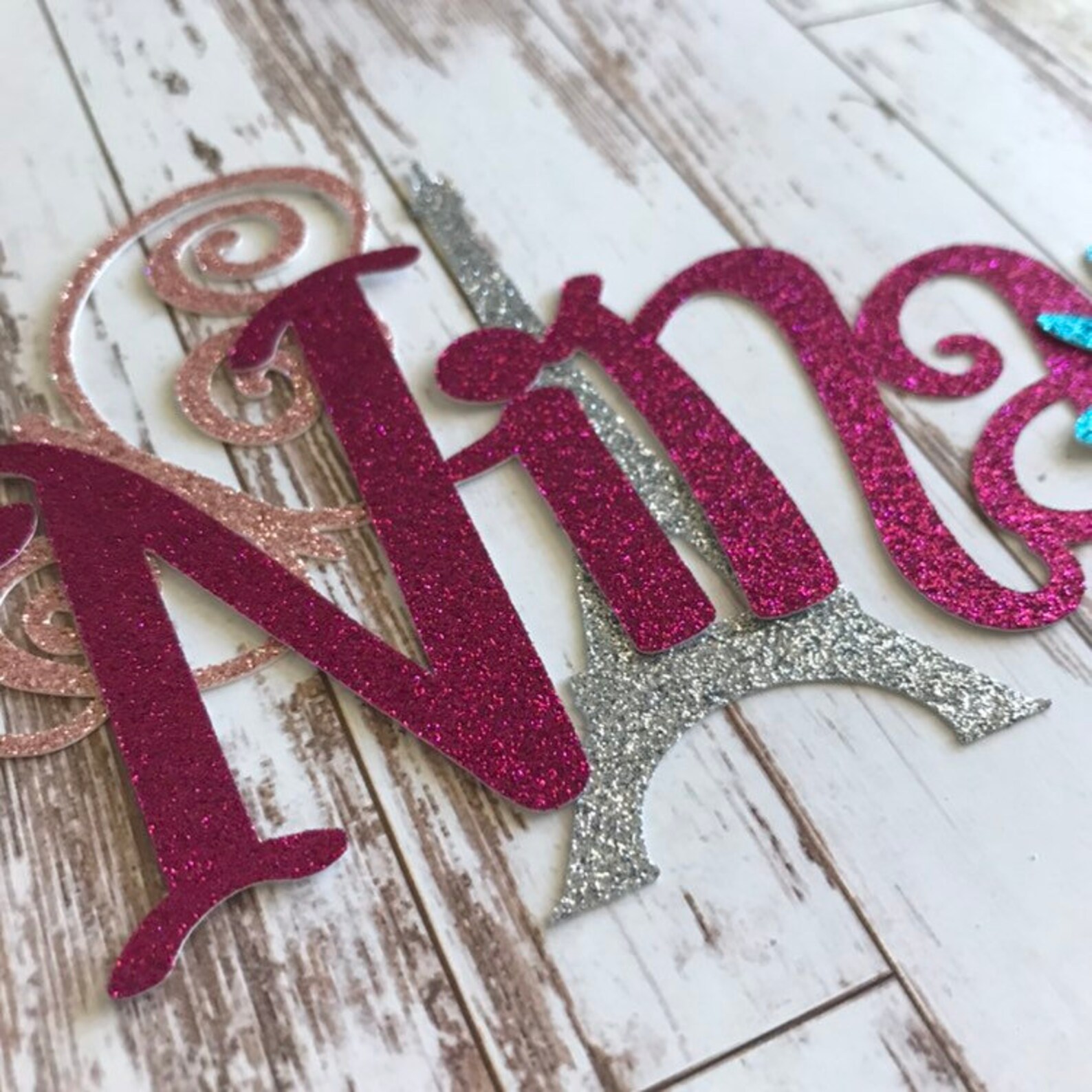 PERSONALIZED Fancy Nancy Inspired Name Glitter Die Cut/party | Etsy