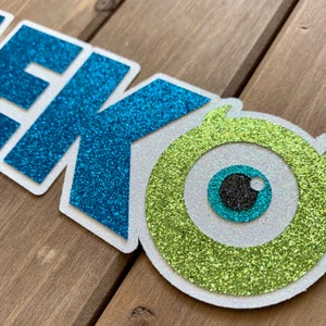 PERSONALIZED Monsters Inc Inspired Glitter Die Cut/party Decoration ...