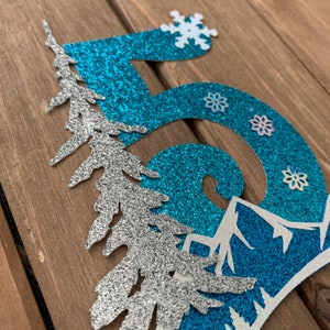 Frozen Inspired Number 5 - Glitter Die Cut/party Decoration ...