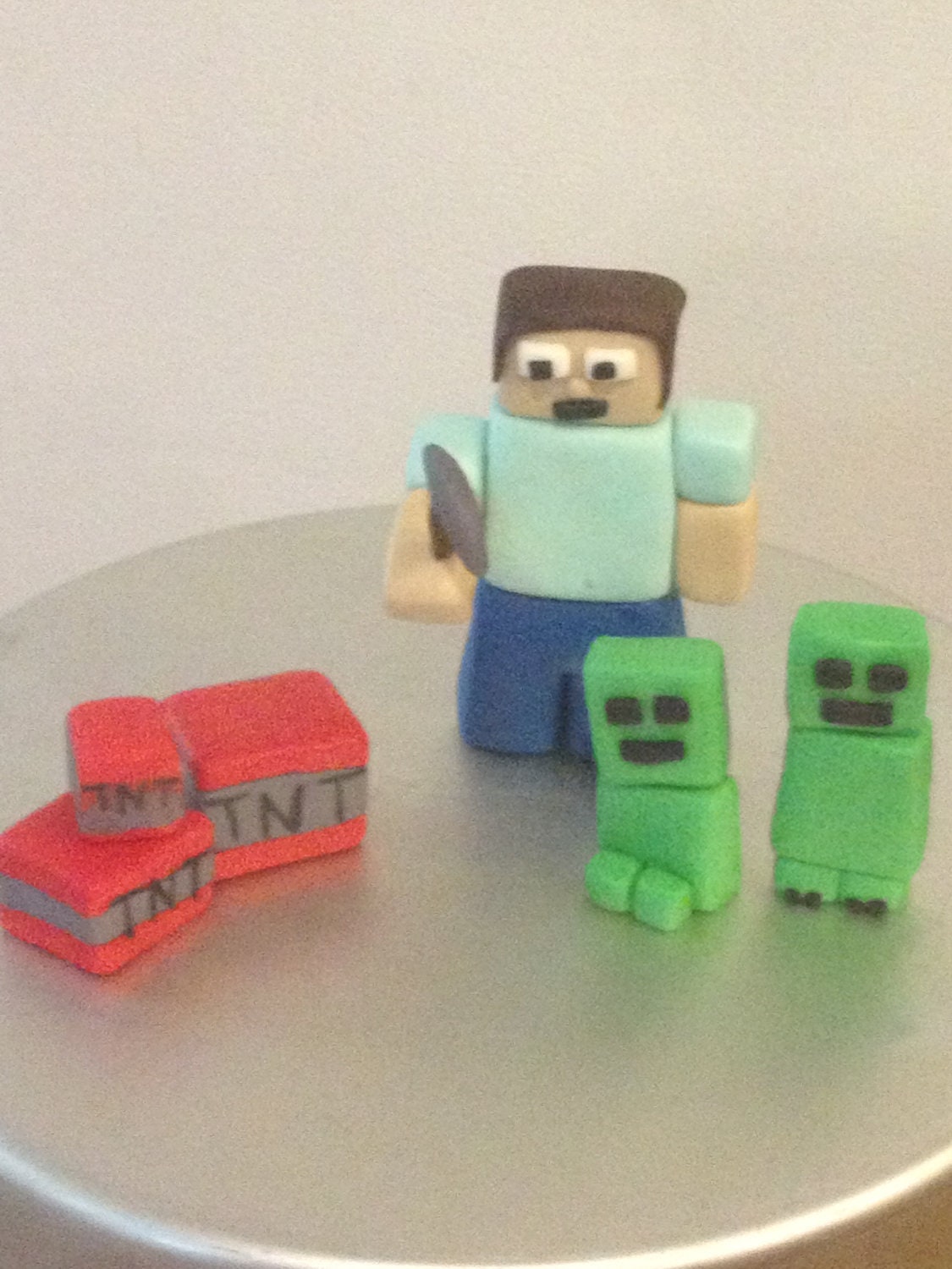 Minecraft Cake Topper.... Steve, Creepers and TNT Boxes - Etsy