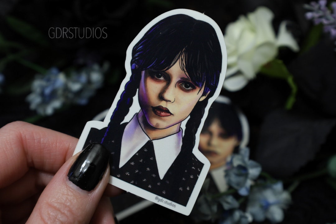 Wednesday Addams Vinyl Sticker - Etsy