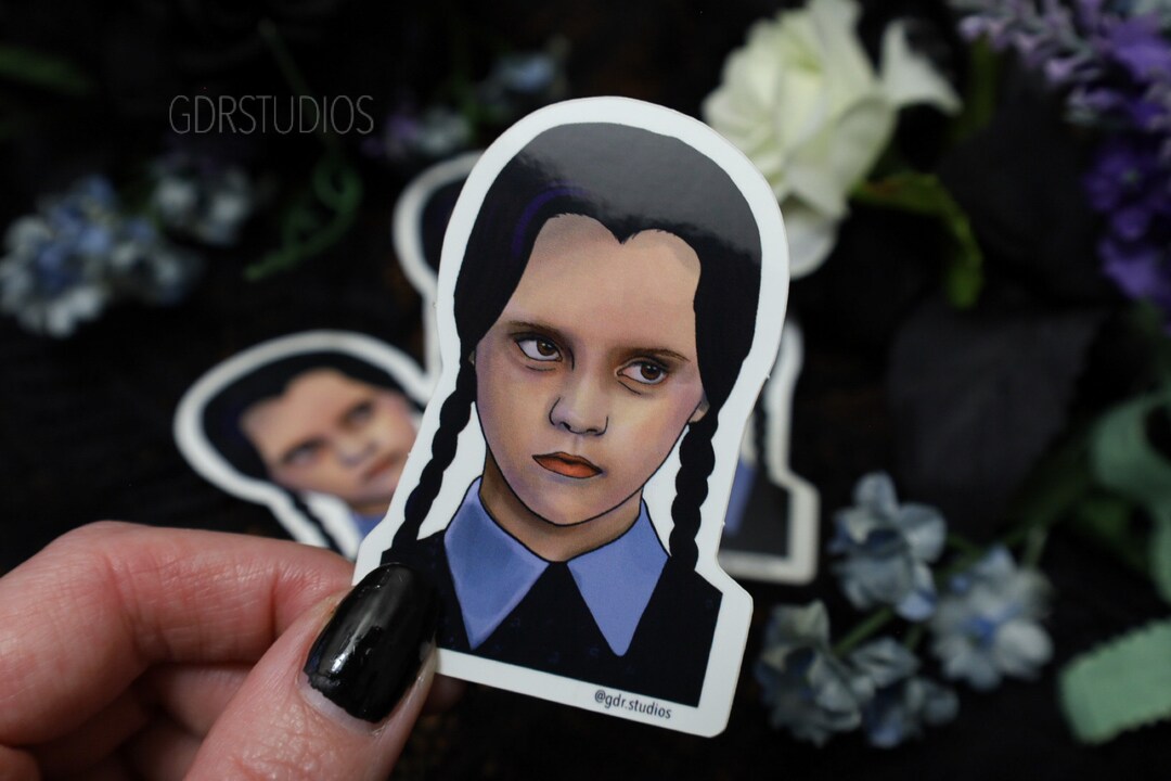 Wednesday Addams Vinyl Sticker - Etsy