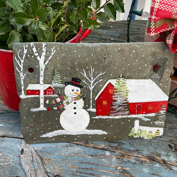 Snowman Slate - Etsy