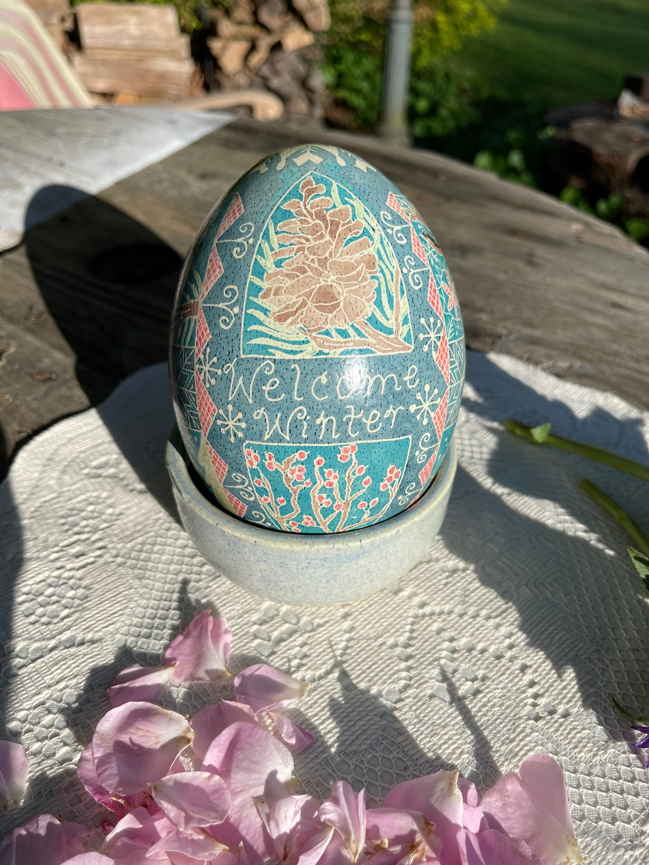 Light Blue Pottery Bowl - Etsy