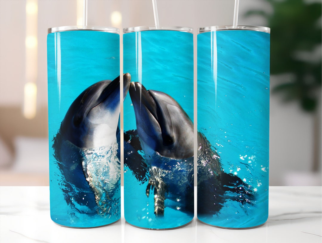 Dolphin Photo Tumbler / Realistic Dolphin Cup / Custom 20 - Etsy