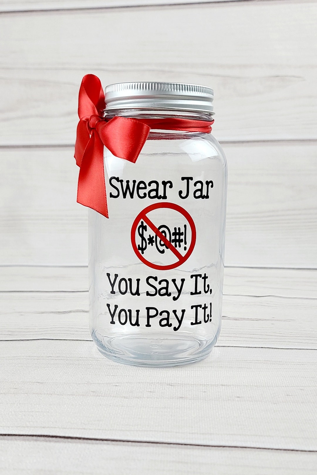 Swear Jar, You Say It You Pay It, Cuss Jar Coin Bank - Etsy