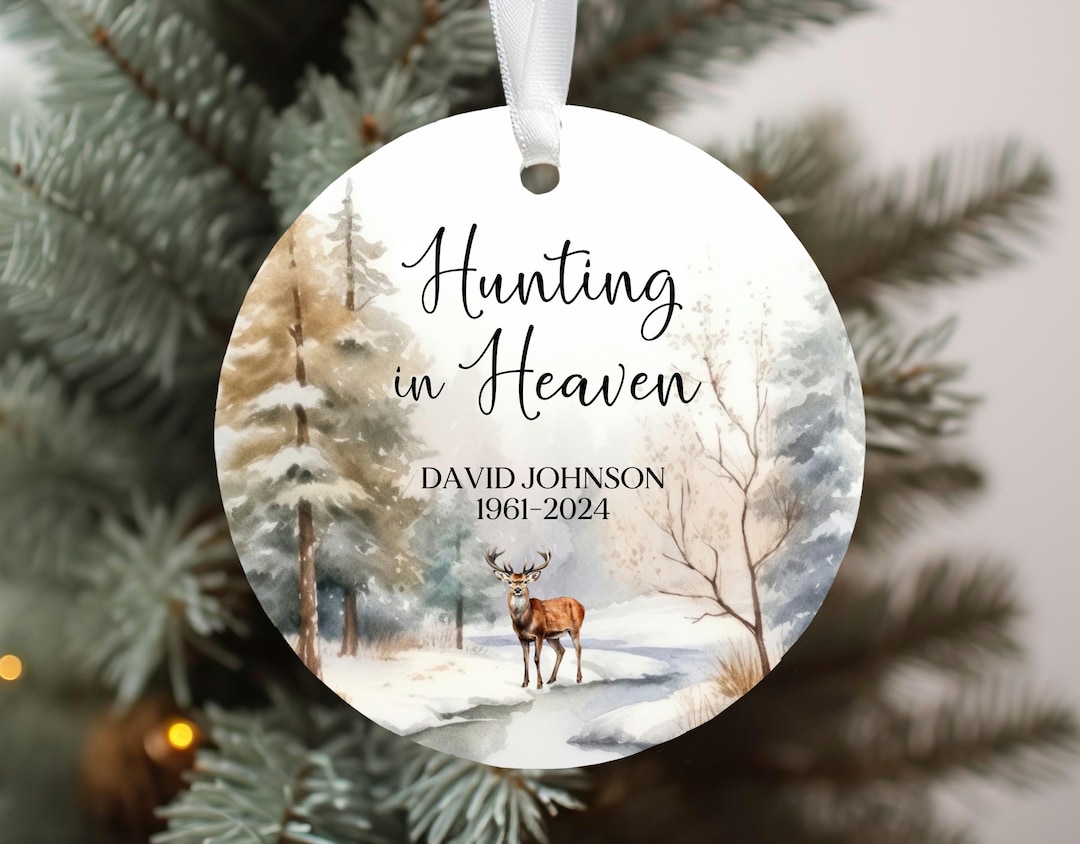 Personalized Hunting Memorial Christmas Ornament, Hunter Keepsake ...