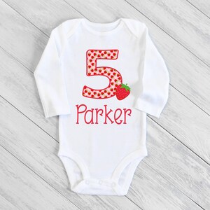 Strawberry Birthday Shirt / Personalized Berry Fifth Birthday Tee ...