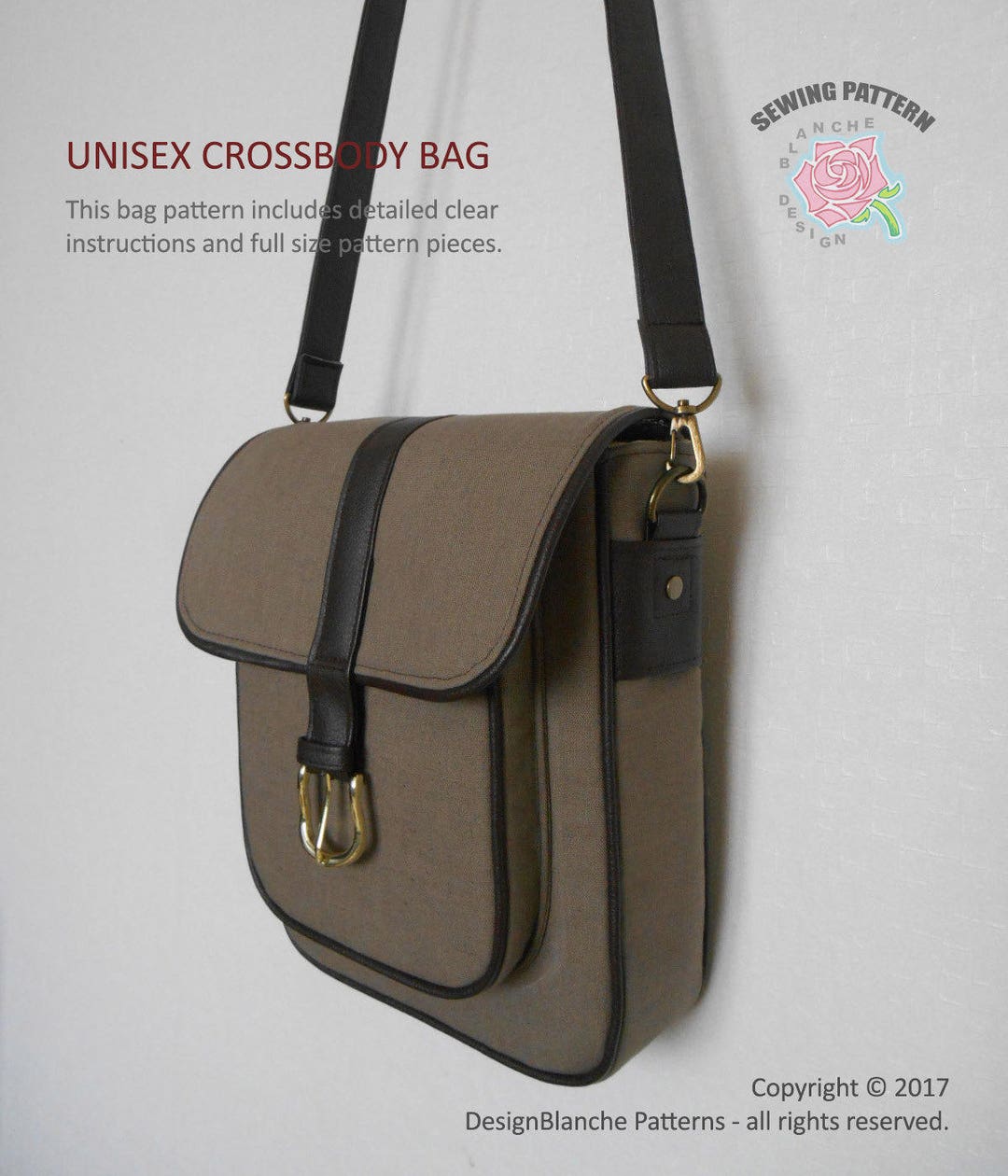 Sewing Pattern Unisex Crossbody Bag PDF, Cross Body Purse Pattern - Etsy