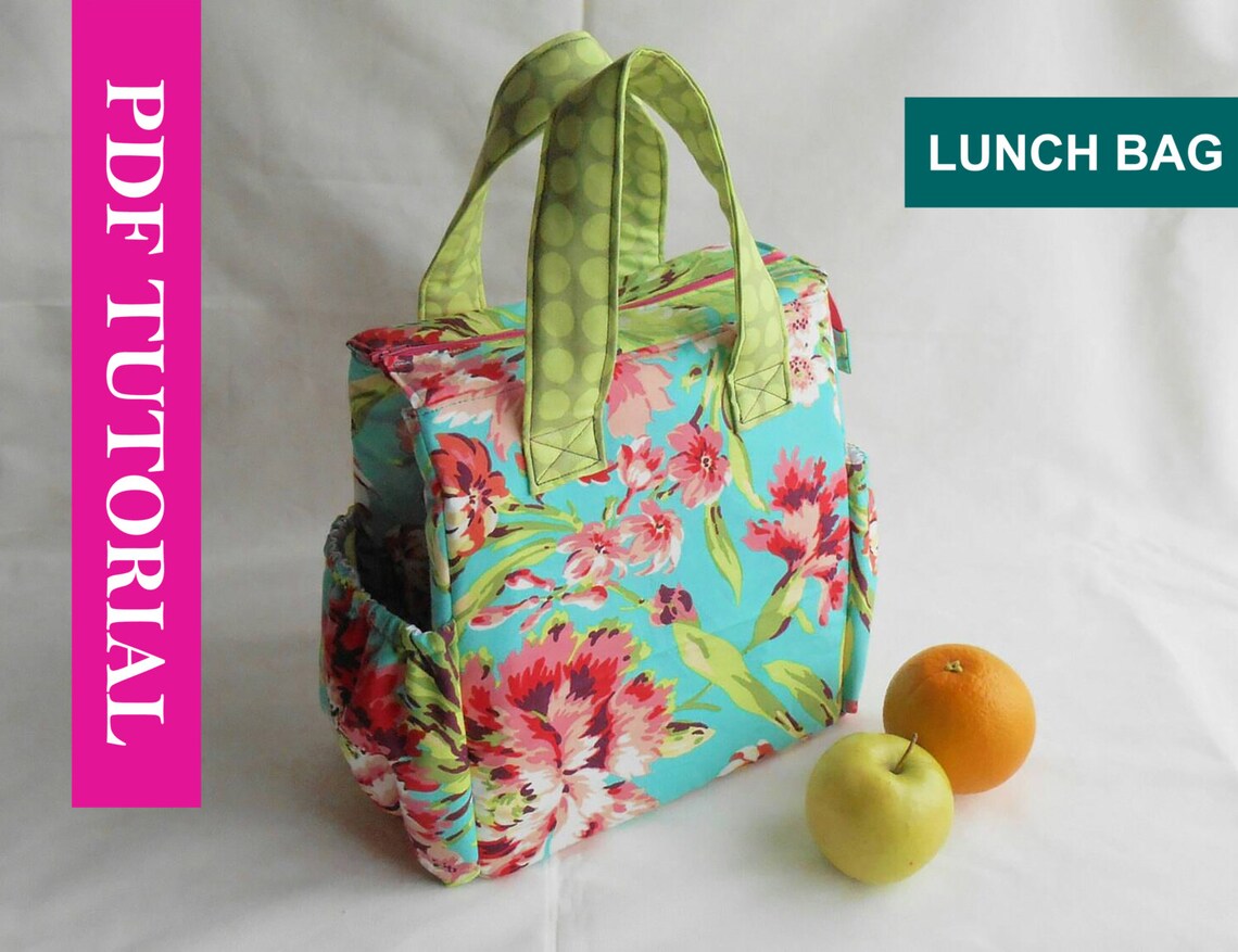 Sewing Pattern Insulated Lunch Bag PDF Tote Bag Sewing - Etsy