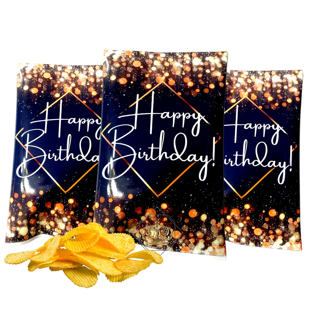Happy Birthday Chip Bag | Printable Chip Bag | Birthday Chips Bag ...