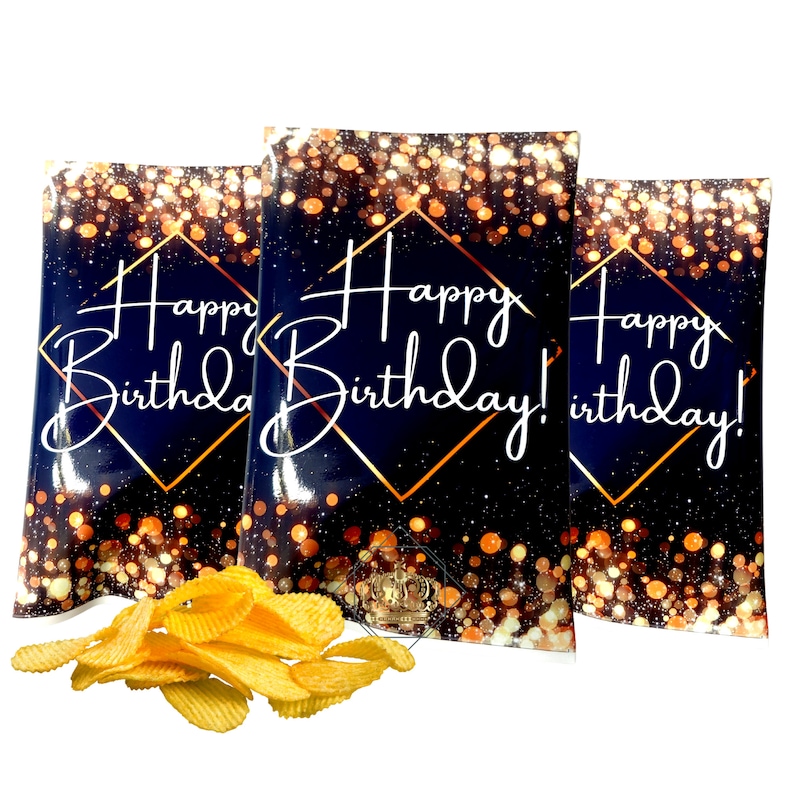 Happy Birthday Chip Bag Printable Chip Bag Birthday Chips - Etsy