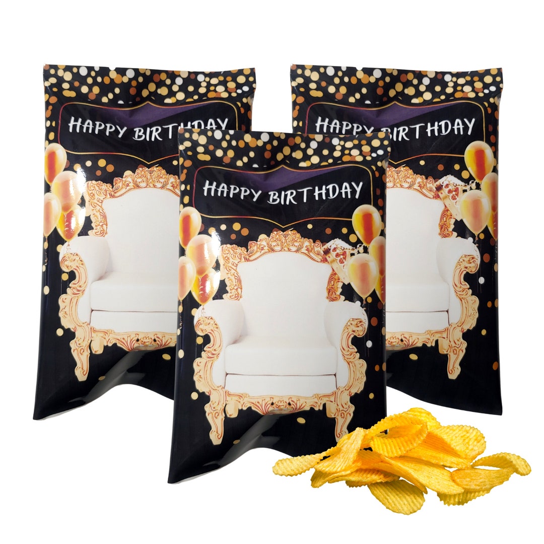 Happy Birthday Chip Bag | Printable Royal Chip Bag | Birthday Chips Bag ...