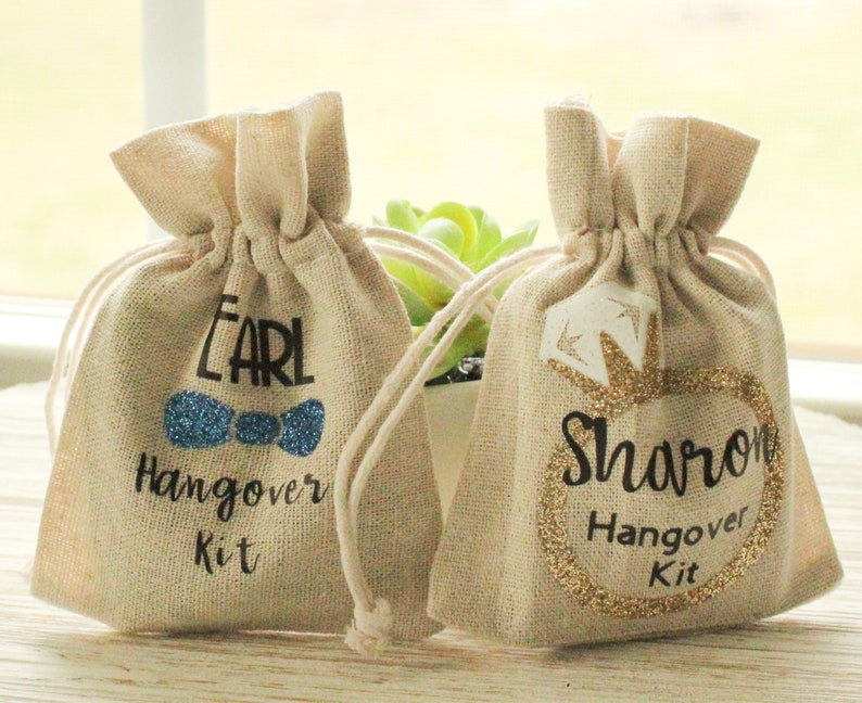 Personalized Hangover Kit Bridesmaids Hangover Bag Brides Etsy