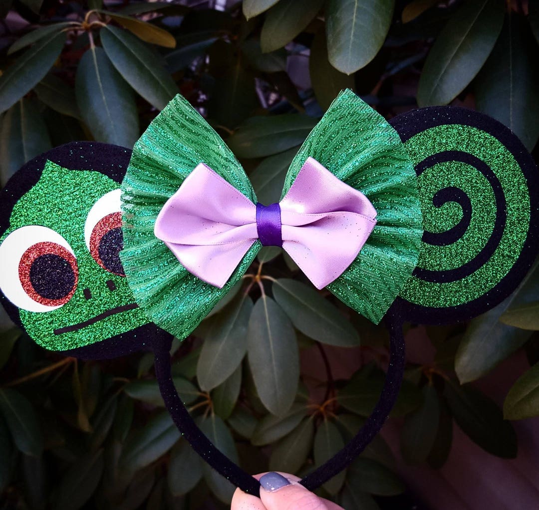 Pascal Inspired Minnie Mouse Ears Headband Rapunzel Tangled Lizard ...