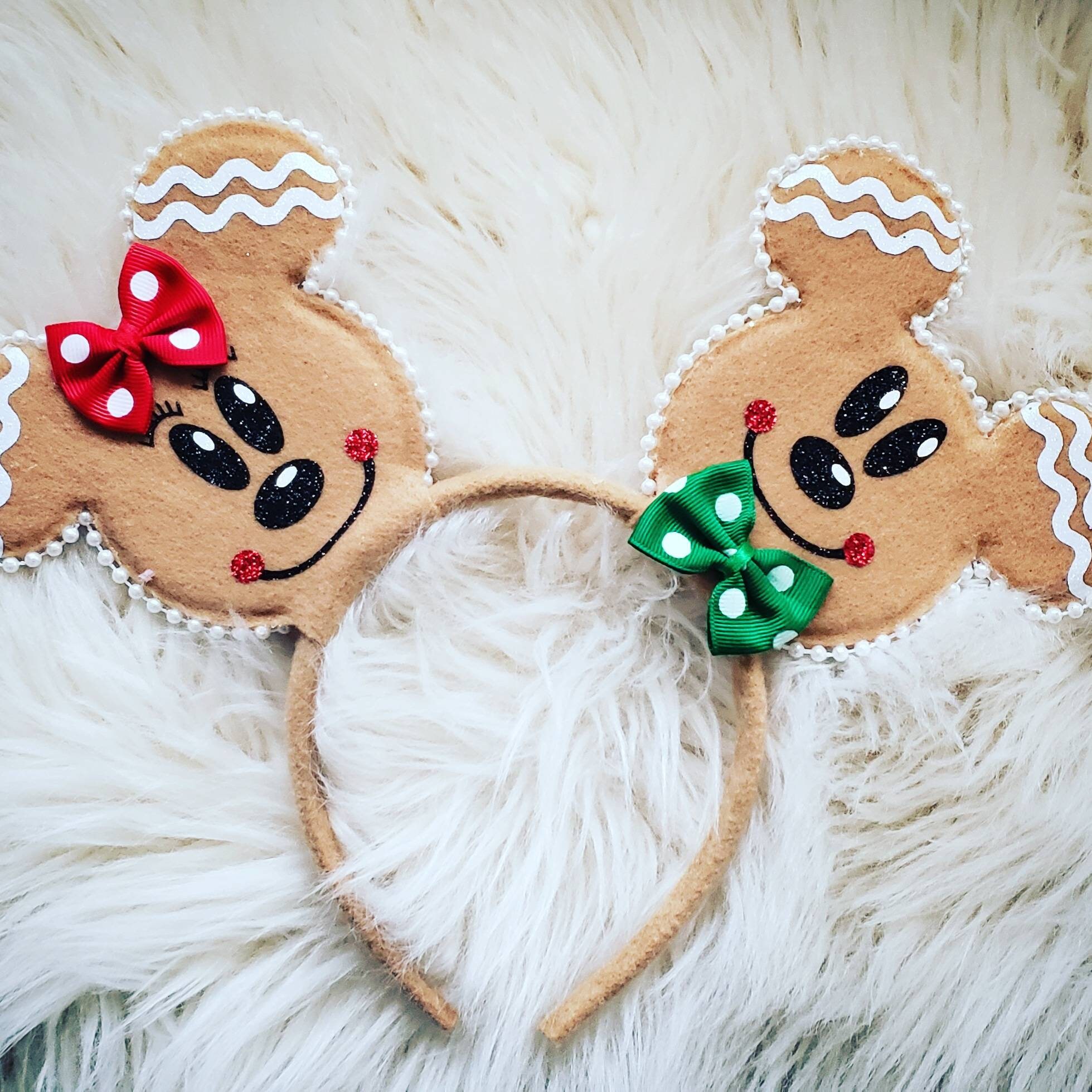 Christmas Holiday Gingerbread Cookie Mickey and Minnie Mouse | Etsy