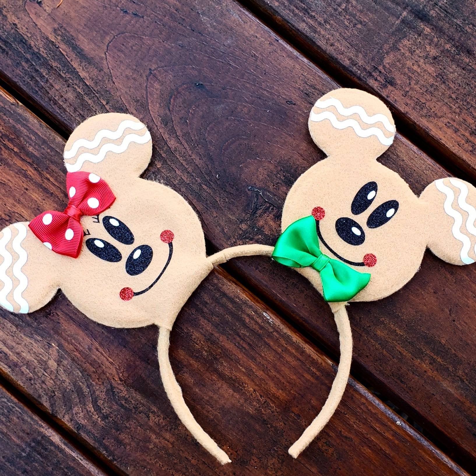 Christmas Holiday Gingerbread Cookie Mickey and Minnie Mouse | Etsy