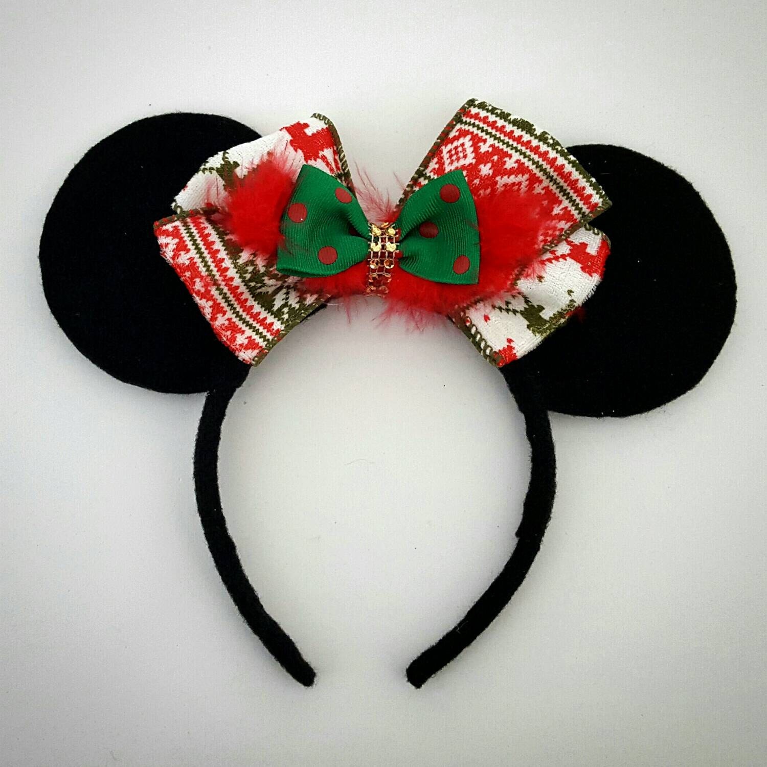 Ugly Sweater Minnie Mouse Inspired Ears - Etsy