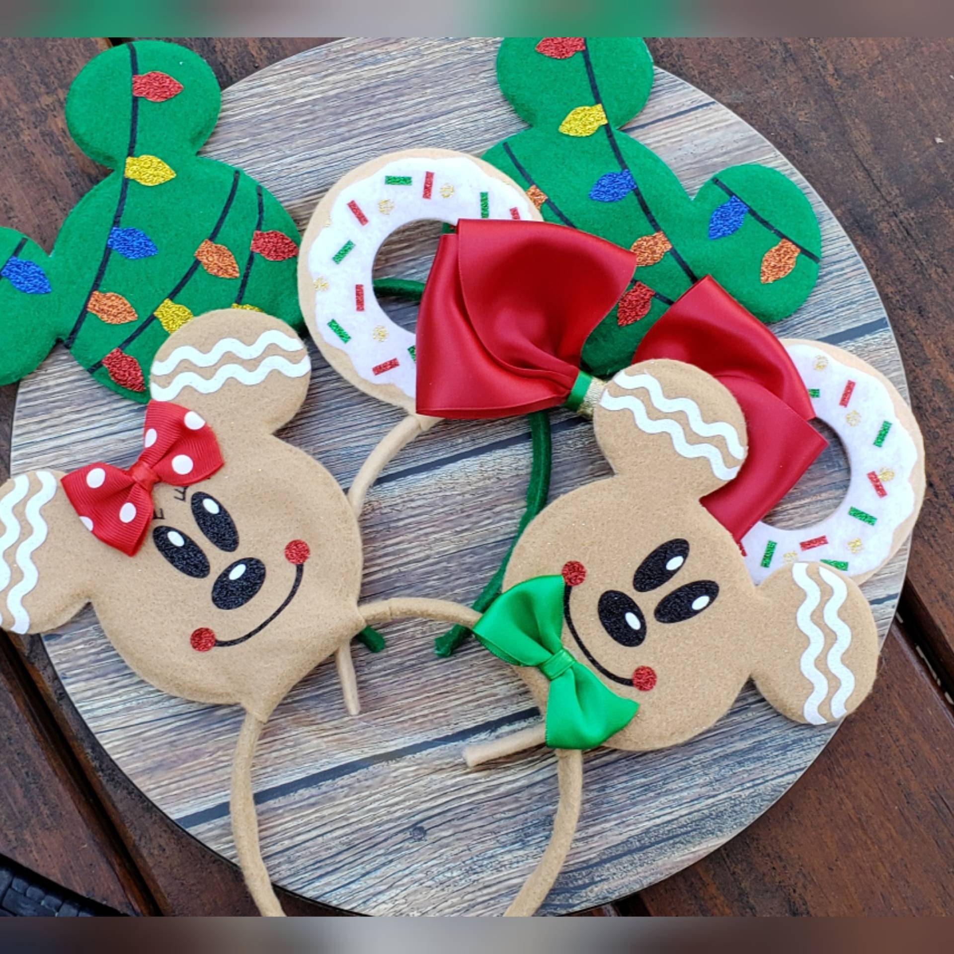 Christmas Holiday Gingerbread Cookie Mickey and Minnie Mouse | Etsy