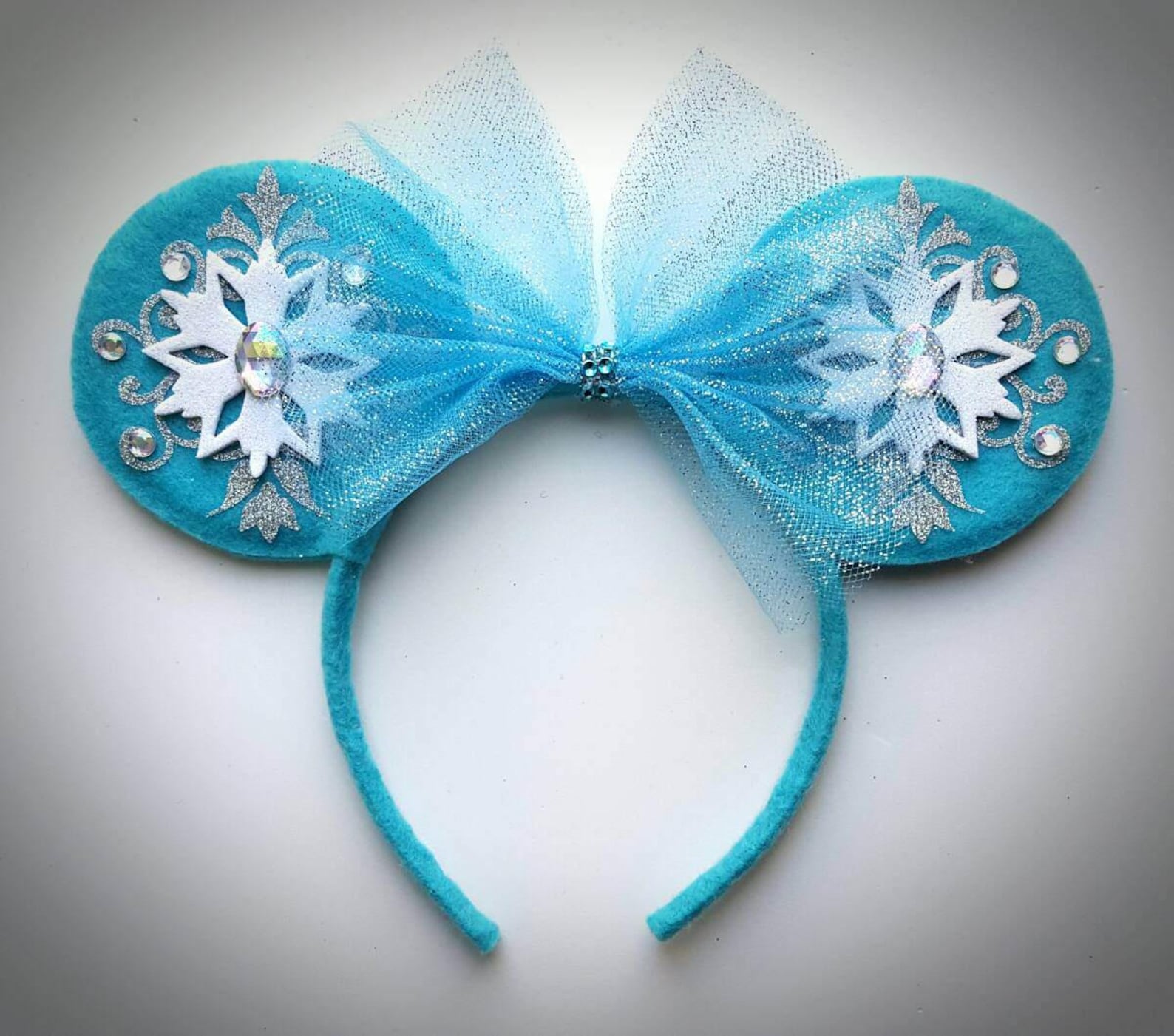Frozen Elsa Ice Queen Inspired Minnie Mouse Ears Snowflake Winter - Etsy