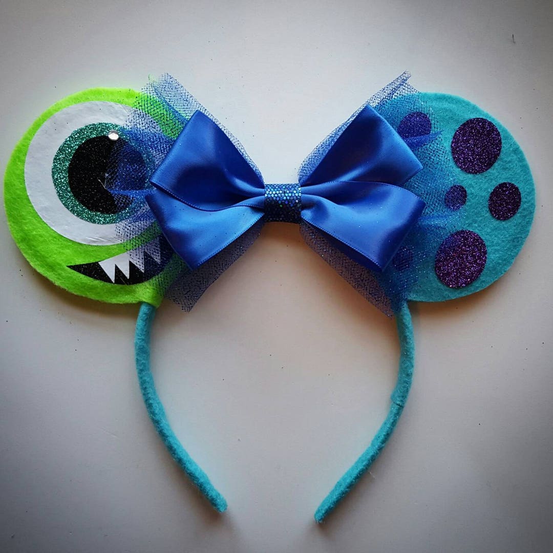 Monsters Inc Minnie Mouse Ears Headband - Mike and Sully Inspired - Etsy