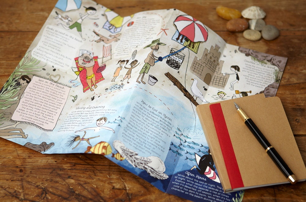 Write by the Sea: A Writing Map for Sandy Places - Etsy