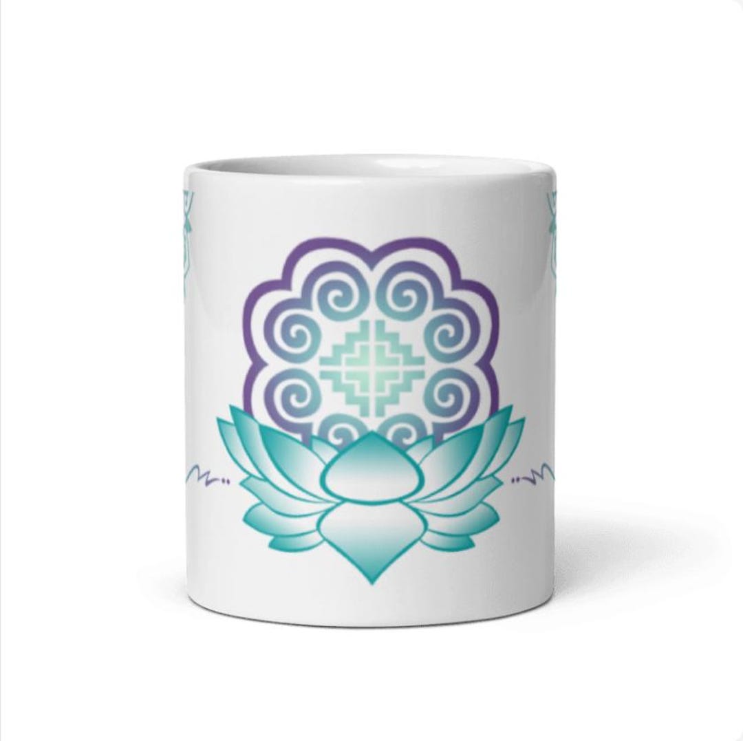 Hmong Inspired Lotus Mug Design - Etsy