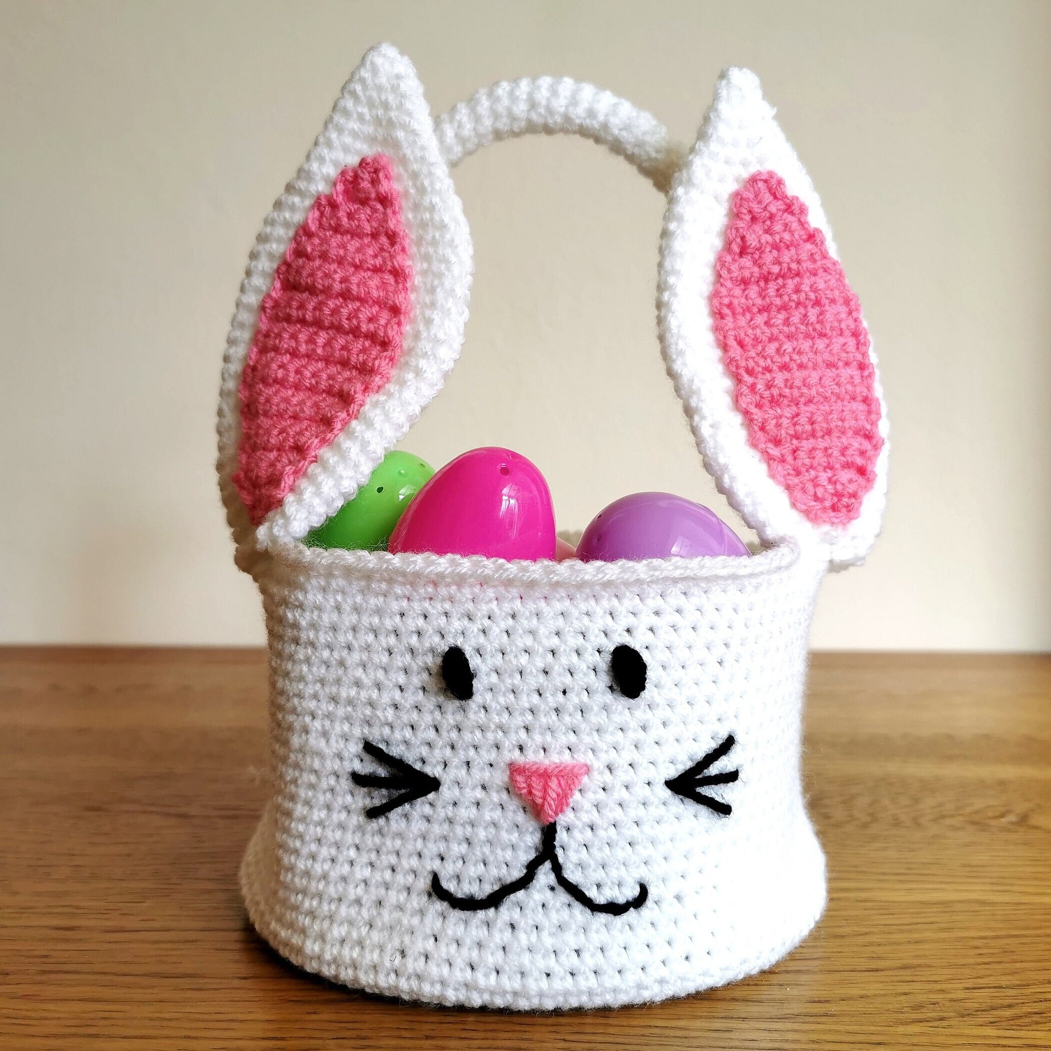Easy Easter Bunny Basket Crochet Pattern Quick Easter Crochet Bag Pdf ...