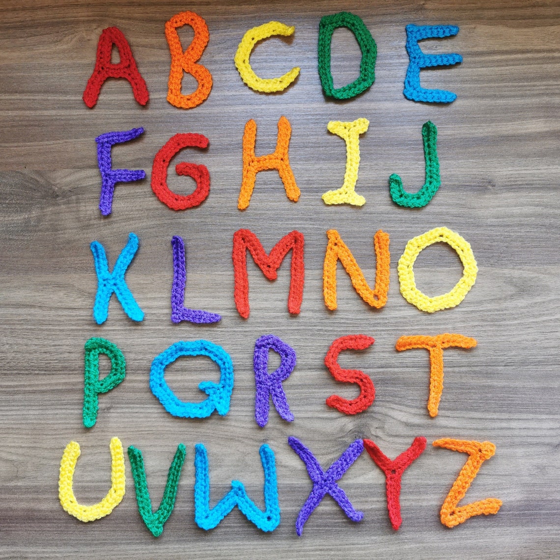Crocheted Appliqué Alphabet Pattern - Uppercase Letters (PDF Pattern ...