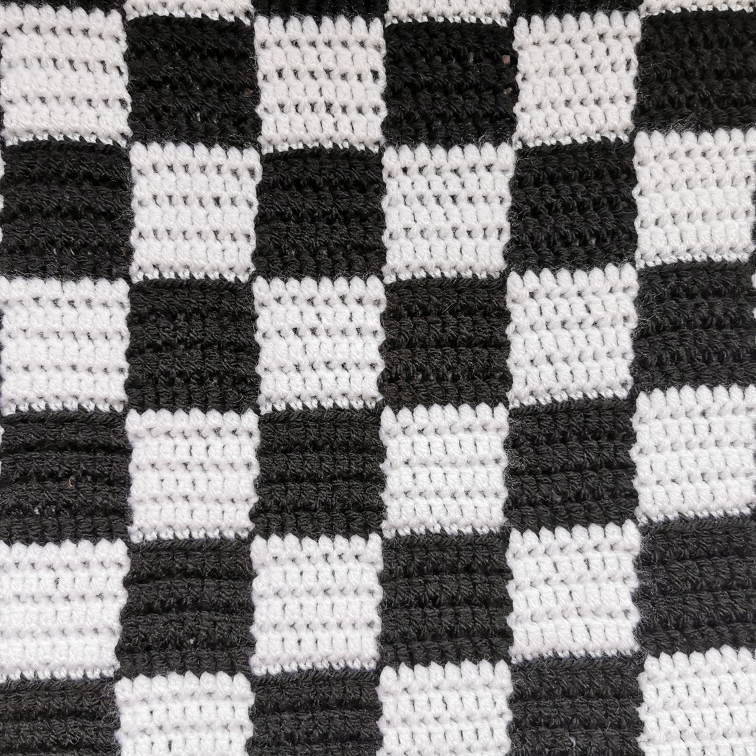 Chequered Blanket Crochet Pattern - Chess Board Crochet Pattern ...
