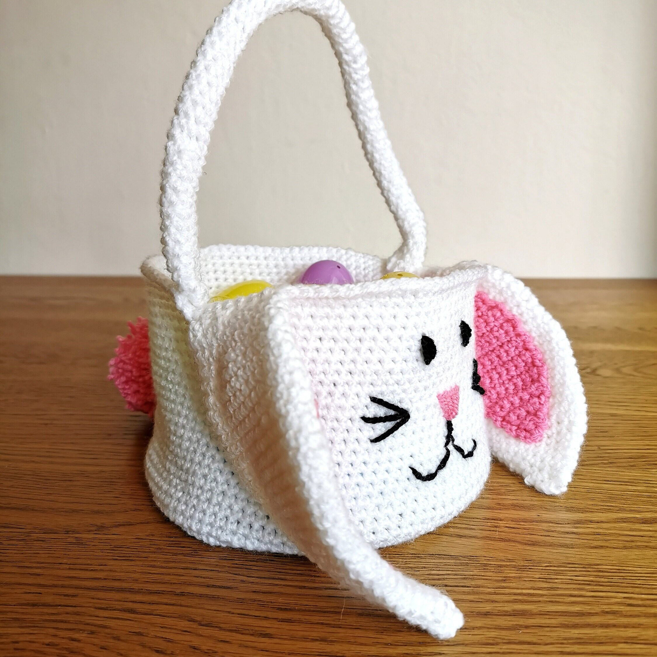 Easy Easter Bunny Basket Crochet Pattern Quick Easter Crochet Bag Pdf ...