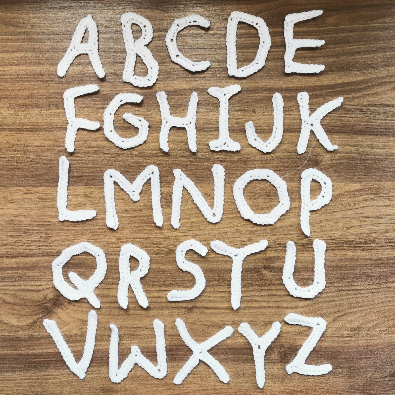 Alphabet Crochet Pattern - Appliqué Letters - Crocheted Uppercase ...