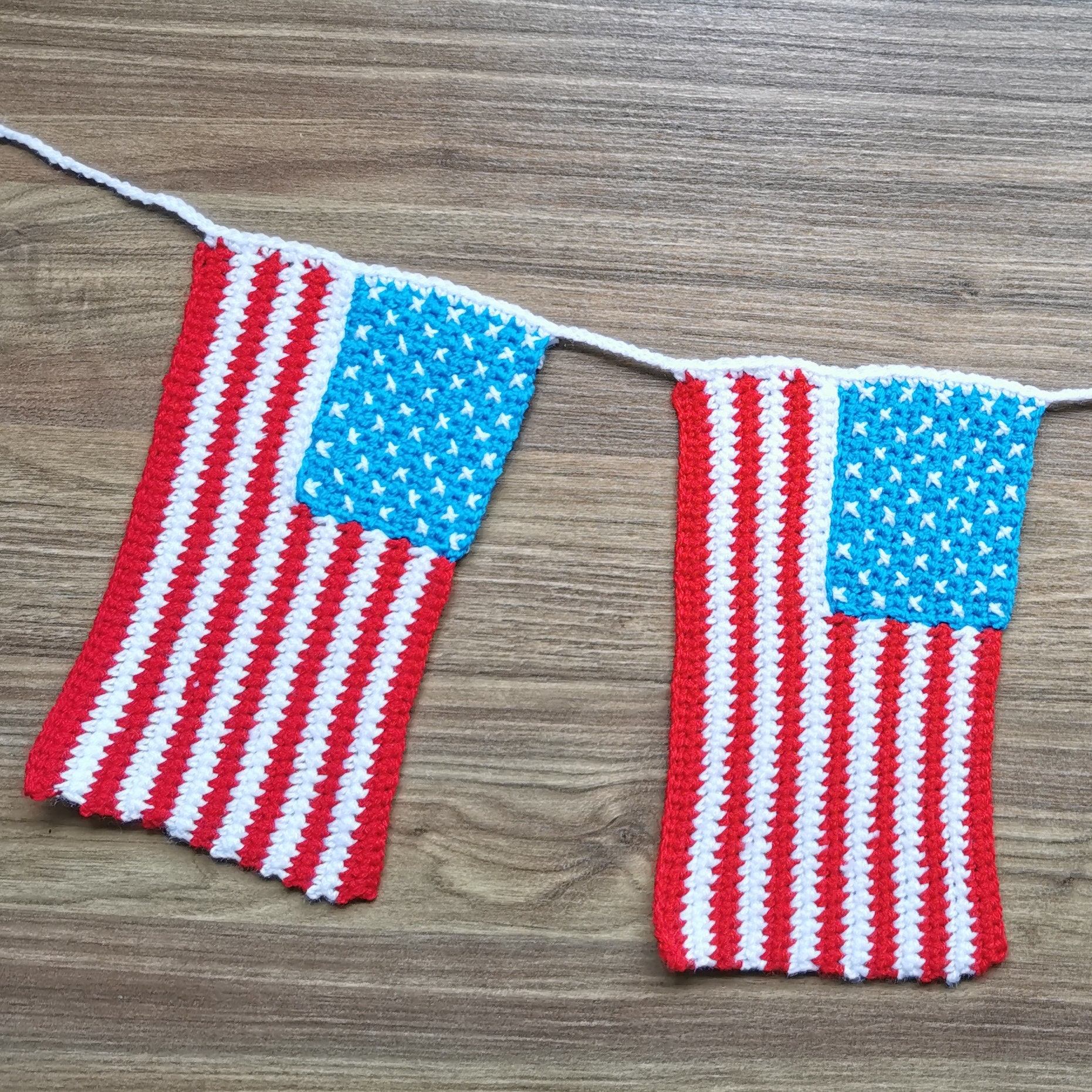 American Flag Garland - Independence Day Bunting - Thanksgiving - Quick ...