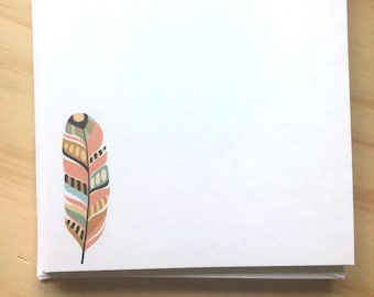 Feather Note Cards Set of 10 With Matching Envelopes - Etsy