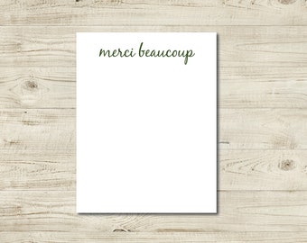 Adorable Merci Beaucoup French Macaron Folded Cards and Envelopes Note ...